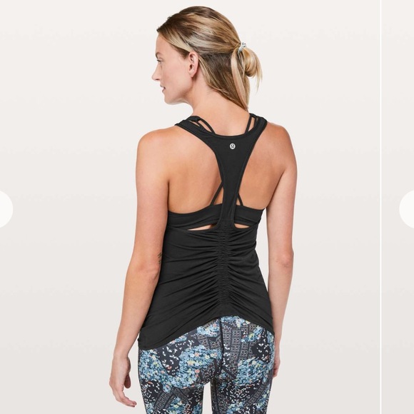 lululemon athletica | Tops | 6 Lululemon Deep Stretch Racerback Black ...
